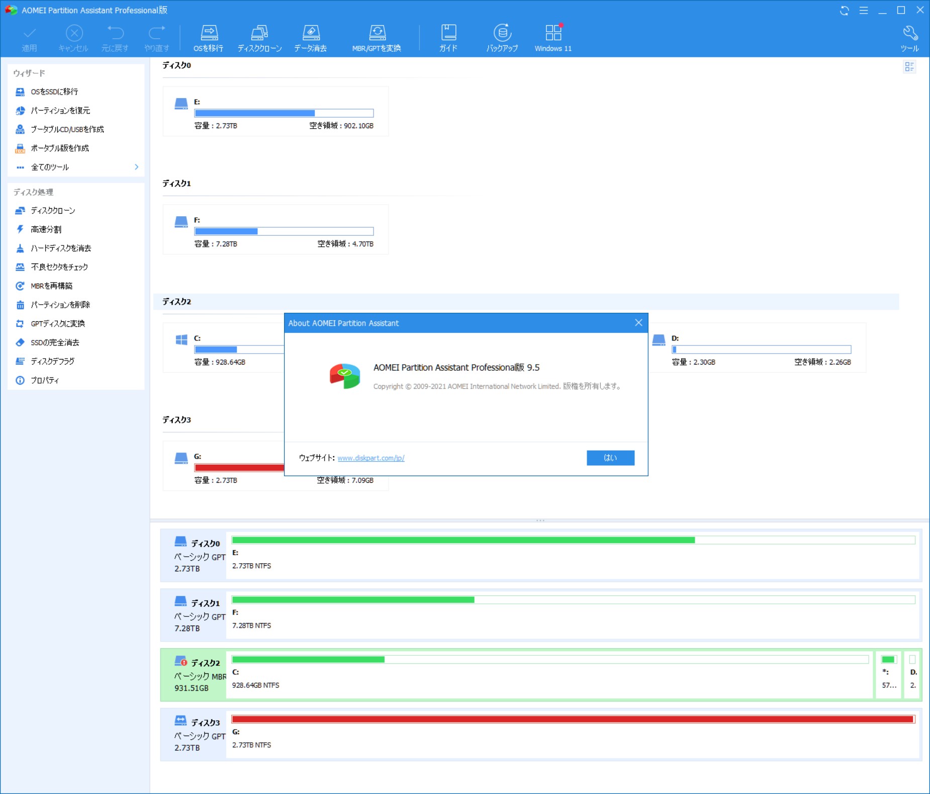 【25%オフ】 AOMEI Partition Assistant Professional 無期限版
